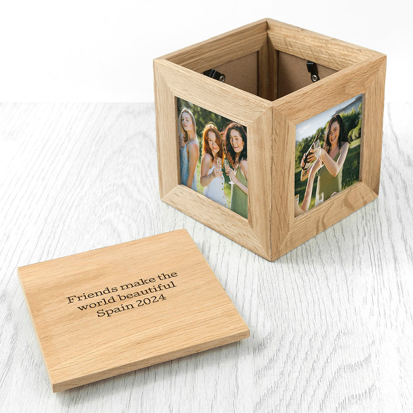 Personalised Oak Photo Cube Keepsake Box | Sweetlea Gifts – Sweetlea Gifts Ltd